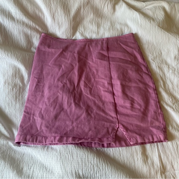 wild fable | Skirts | Wild Fable Pink Denim Slit Mini Skirt | Poshmark